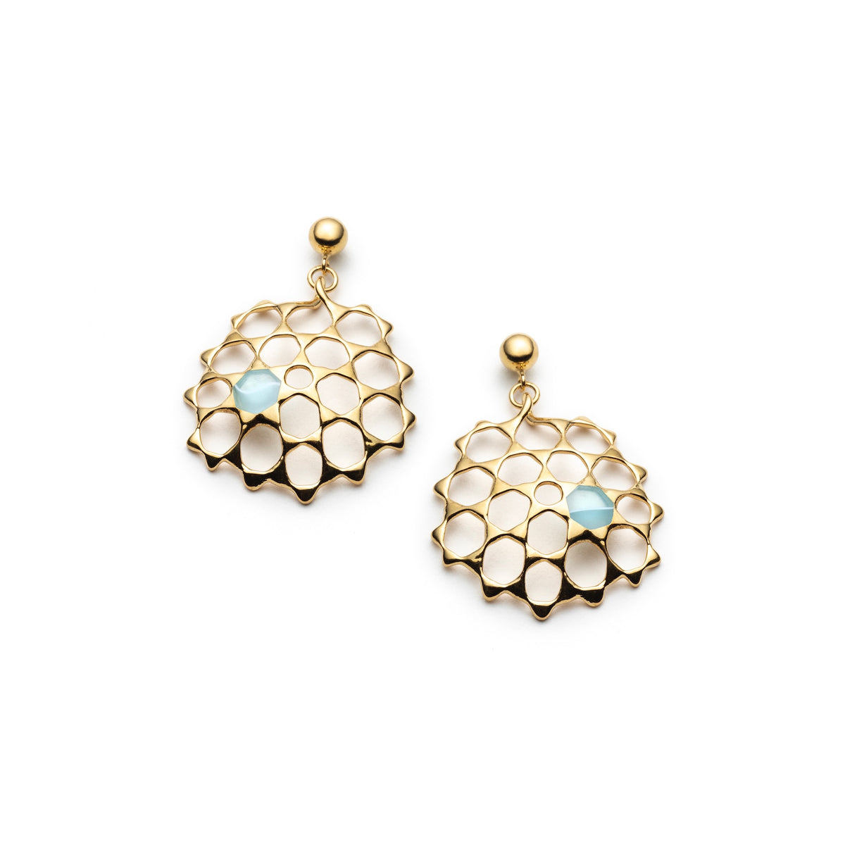 Boucles d'oreilles Flocon, en métal vermeil, fait à Montréal – l ...