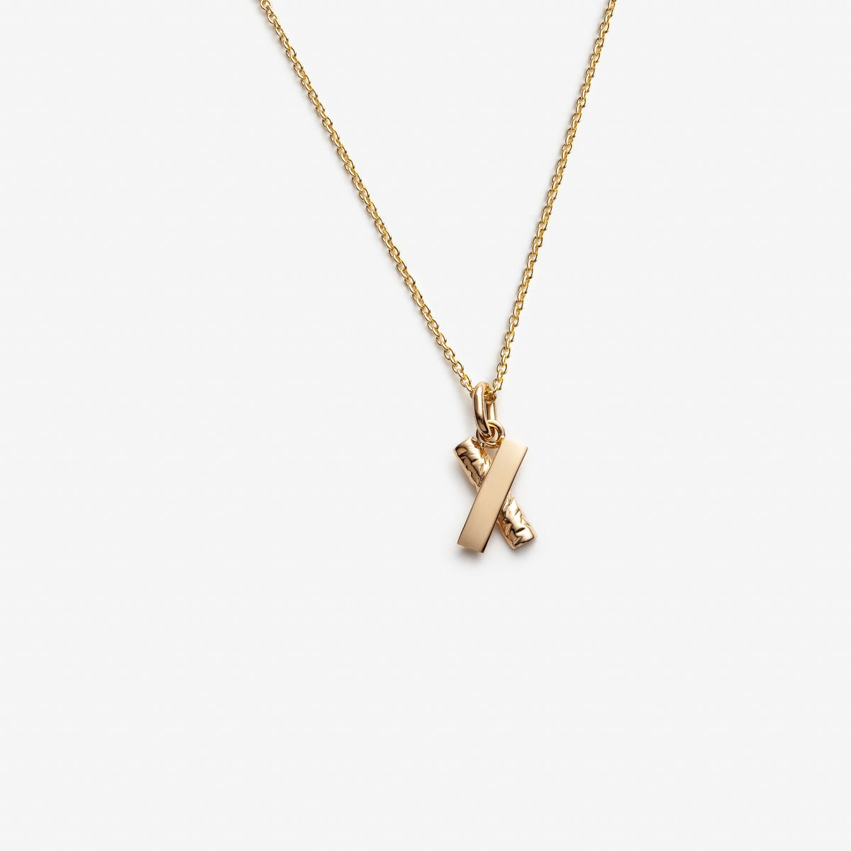 Necklace with X-shaped pendant - Handmade in Montreal – l'empreinte ...